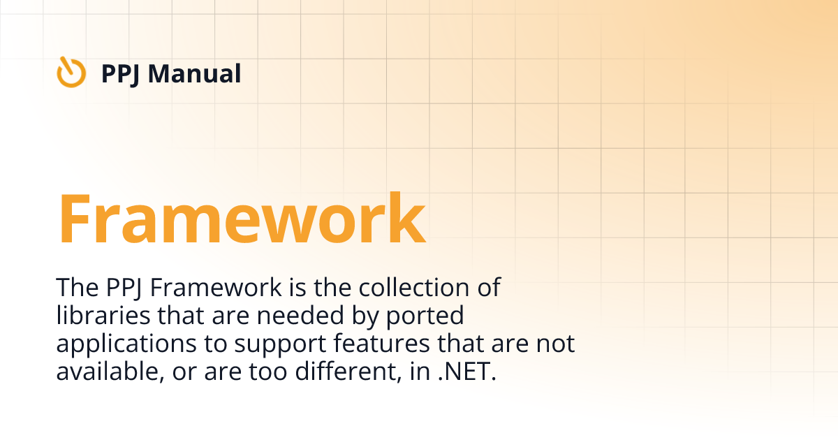 Framework | PPJ Manual