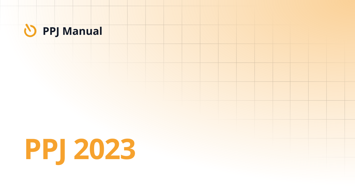 PPJ 2023 | PPJ Manual
